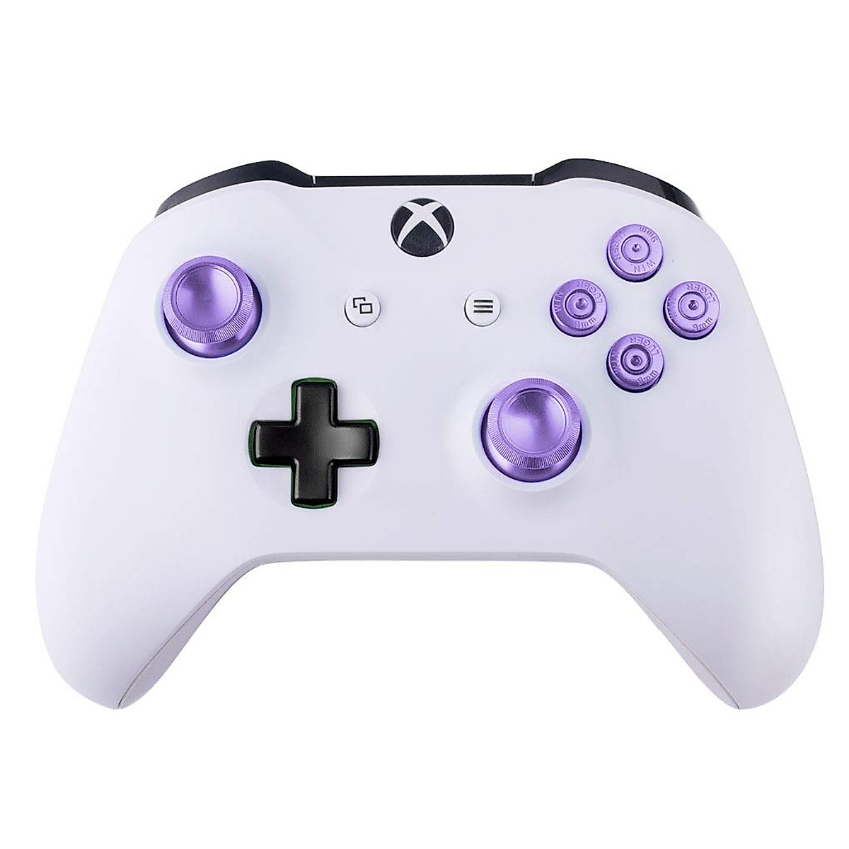 Metal Thumbsticks Joysticks for Xbox One Controller, Aluminum Alloy ABXY Bullet Buttons Analog Grip Replacement Parts for Xbox One S/X/Series X Controllers with Installation Tool(Purple)