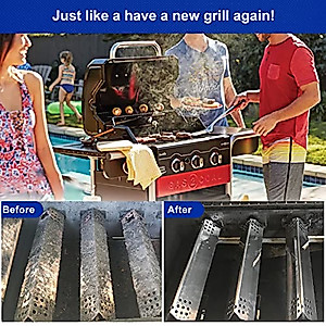 Aibabcue Grill Replacement Parts for Nexgrill 720-0830H, 720-0830A, Kenmore 720-0830A Grill Model, Stainless Steel Heat Shield Plate Tent, Grill Burner, Igniter for Nexgrill Gas Grill 720-0830h