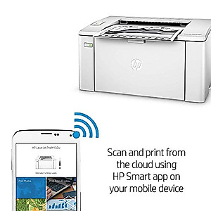 HP LaserJet Pro M102w Wireless Laser Printer, Works with Alexa (G3Q35A). Replaces HP P1102 Laser Printer, White