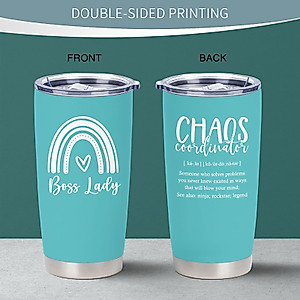 Pewuvos Boss Christmas Gifts for Women, Bosses Lady Gifts for Her, Best Lady Boss Ever Gifts, Female Boss Appreciation Gifts, Funny Boss Lady Gifts, Gift for Boss Lady 20 oz Tumbler