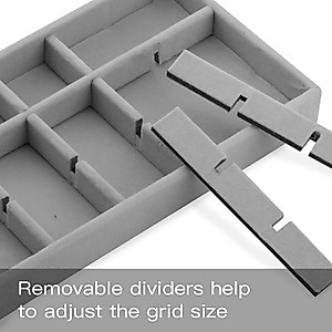 Velvet Jewelry Trays Organizer for Drawers,4 Pack Stackable Jewelry Display Trays for Drawer, Jewelry Storage Organizers Earring Necklace Bracelet Ring Holder Organizer,Jewelry Display Tray