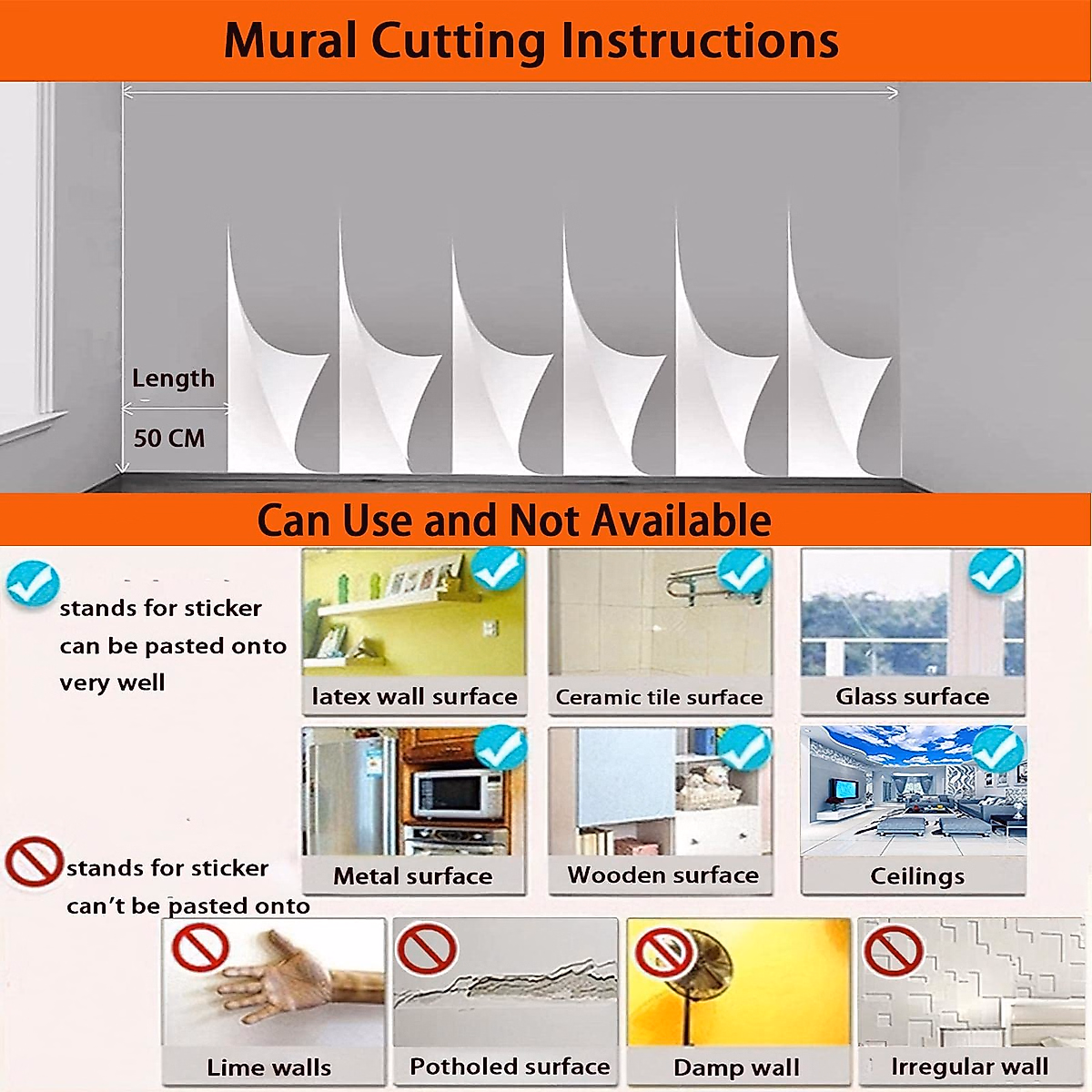 Big Tree Star Moon Elk 3D Wall Mural Wallpaper, Night Sky Photo Print Wallpaper, Panoramic Mural for Living Room Bedroom Study TV Background Decor - 59"x 39.4"(W x H)