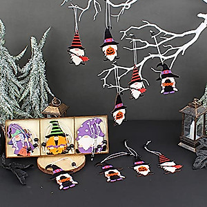 Halloween Decor Faceless Old Man Boxed Holiday Wooden Sign Pendant Window Wall Decoration Listing (A, One Size)