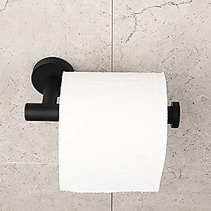 GERZ Bathroom Toilet Paper Holder SUS 304 Stainless Steel Matte Black Tissue Paper Roll Holder Wall Mount