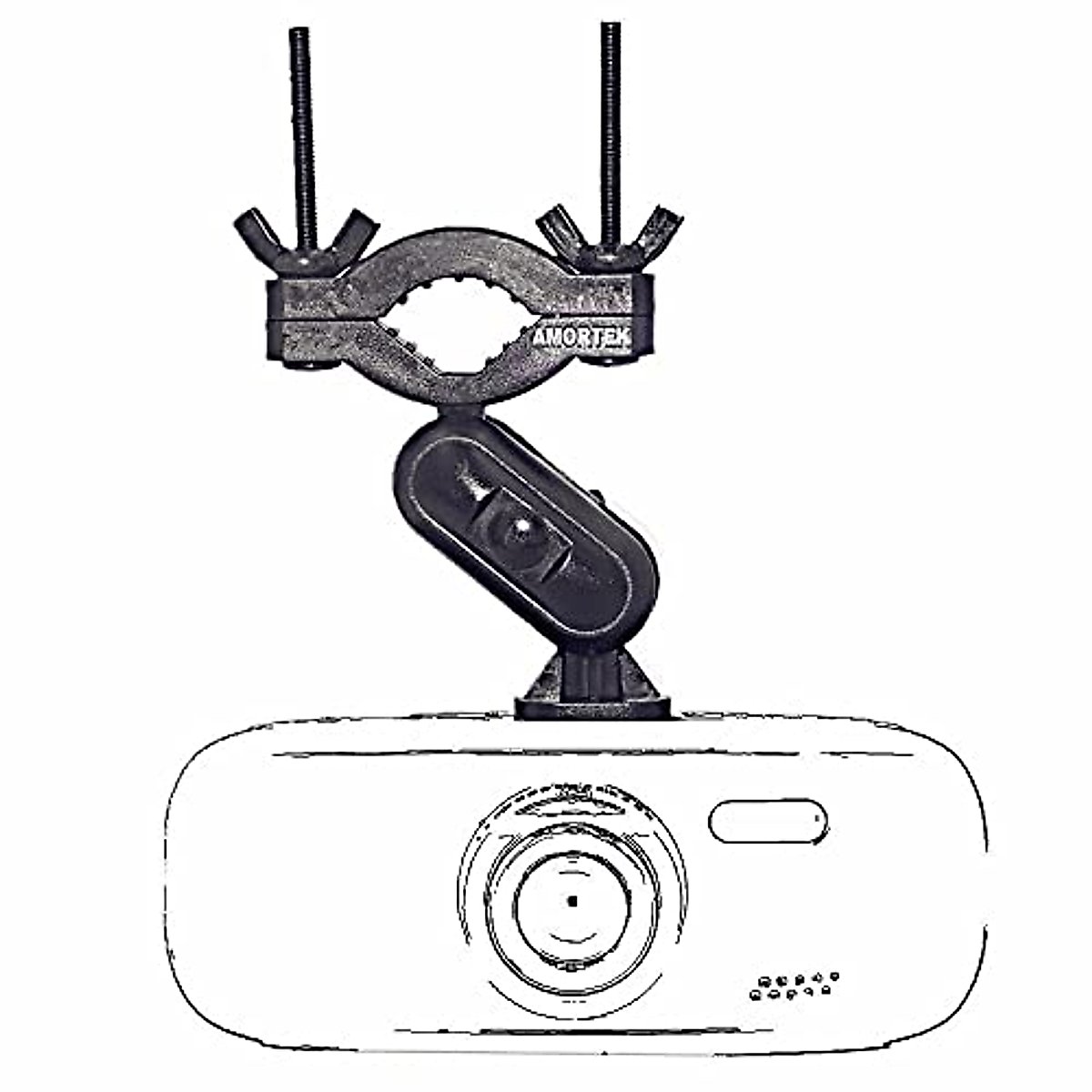 AccessoryBasics Rear View Mirror Mount for Radenso DS1 Extreme Range Radar Detector (Please Note The This Holder Will Need 1" of Clear stem Space to Setup)