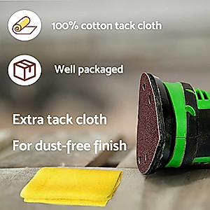 S&F STEAD & FAST Mouse Sander Sandpaper 70pcs, 40 60 80 100 150 240 320 Grit Mouse Sander Pads, Ryobi Sander Replacement Pad for Detail Mouse Sander, Ryobi Sanding Pads Sand Paper with Tack Cloth