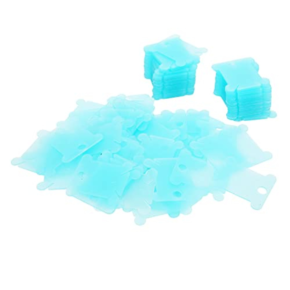 100PCS Plastic Floss Bobbin - Transparent Matte Embroidery Floss Bobbins for Organizing Threads, Cross Stitch Supplies - Environmental Plastic Floss Winder and Thread Organizer