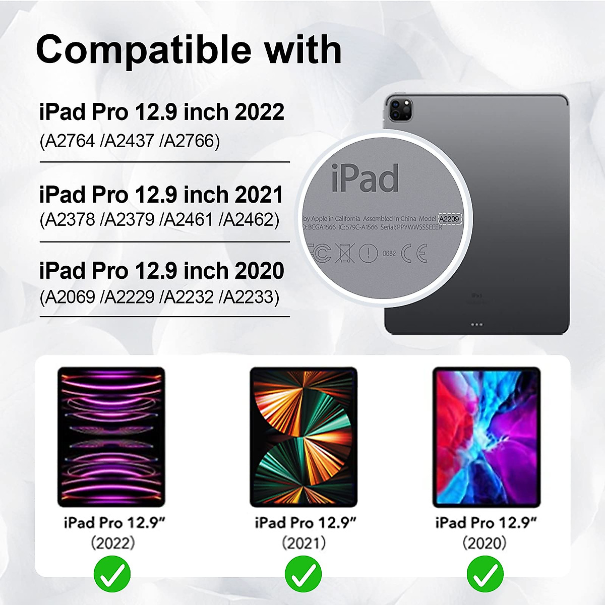 SUPFIVES Case for iPad Pro 12.9 2022 6th Generation: Upgraded Military Grade Shockproof Protective Silicone Cover for iPad 12.9 Inch 5th Gen 2021-Pencil Holder-Handle-Shoulder Strap-Kick Stand-Black