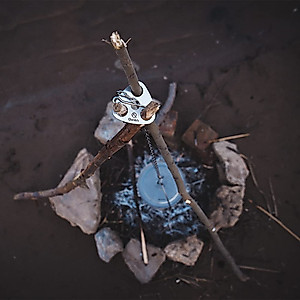 Camping Tripod - Premium Tripod Cooking Grill for Camping - Stainless Steel Camping Cooking Equipment with Chain, Hook & Plate - Adjustable Campfire Tripod with PU Storage Bag, Super Lightweight