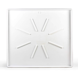 Camco 21007 20786 Low Profile Washing Machine Drain Pan, 30.5" x 34.5", White