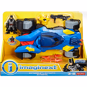 Fisher-Price Imaginext DC Super Friends Batman Toy Batmobile Vehicle & Figure Set for Preschool Pretend Play Kids Ages 3+ Years