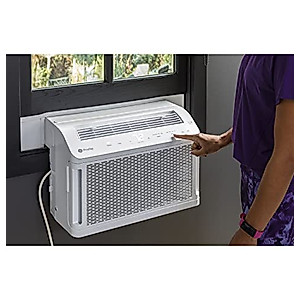 GE Profile ClearView Window Air Conditioner 8,300 BTU, WiFi Enabled, Ultra Quiet for Medium Rooms, Full Window View with Easy Installation, Energy-Efficient Cooling, 8K Window AC Unit, White