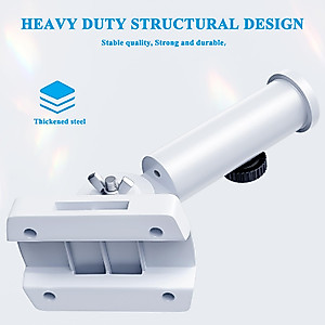 PHITRIC Flag Pole Holder Bracket, Multi-Position Mounting Flag Holder, Heavy Duty House Flag Pole Holder Bracket, Premium Aluminum Alloy Strong Rust Free Bracket with Hardwares