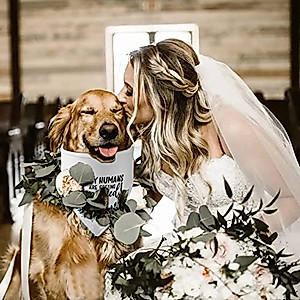 Engagement Gifts, YUDANSI Engagement Dog Bandanas 2 Pack, Wedding Pet Scarf, My Humans are Getting Married Gift to Dog Lover, Engagement Props for Dog Dress up, Small Medium Large Breed Sized Dog