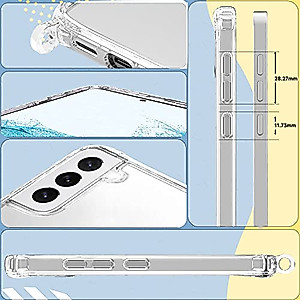 FOQENCCI Crossbody Case for Samsung Galaxy S23 Clear Case with Adjustable Lanyard Neck Strap Soft Slim TPU+ Hard PC Anti-Yellowing Shockproof Protective Phone Cover Cases for Women Girls Berige