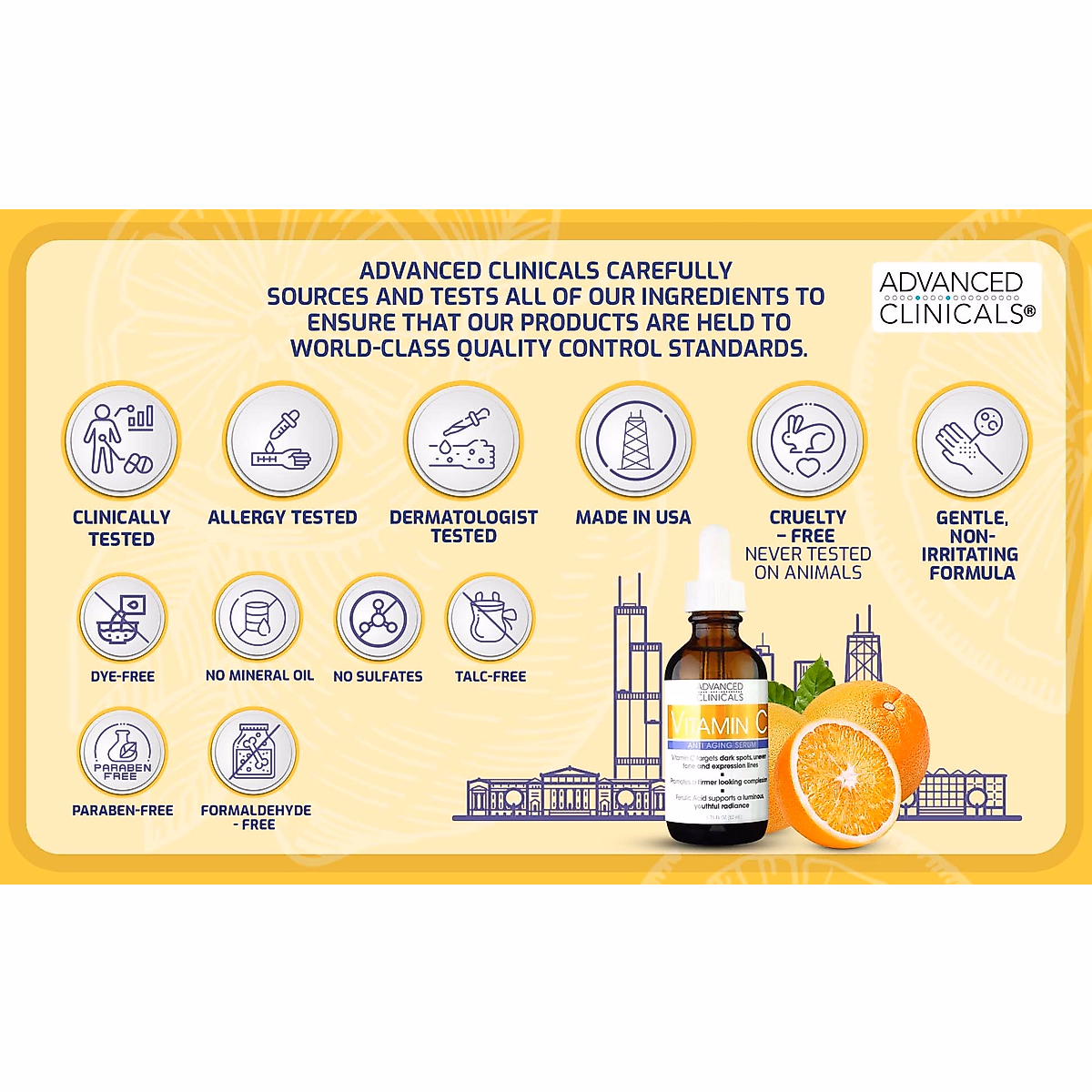 Advanced Clinicals Vitamin C Body Lotion + Potent Vitamin C Serum 2pc Bundle | Face Serum & Body Cream Brightening Skin Care Set & Kits For Wrinkles, Dark Spots, Dry Skin, & Uneven Skin Tone, 2-Pack