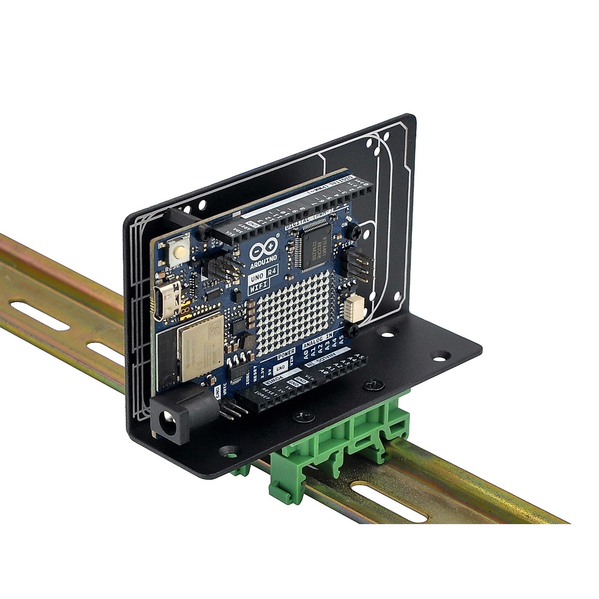 DIN Rail Mount Bracket for Raspberry Pi 1A+ 1B+ 2B 3B 3B+ 4B Zero, UNO Mega-2560 BeagleBone Black