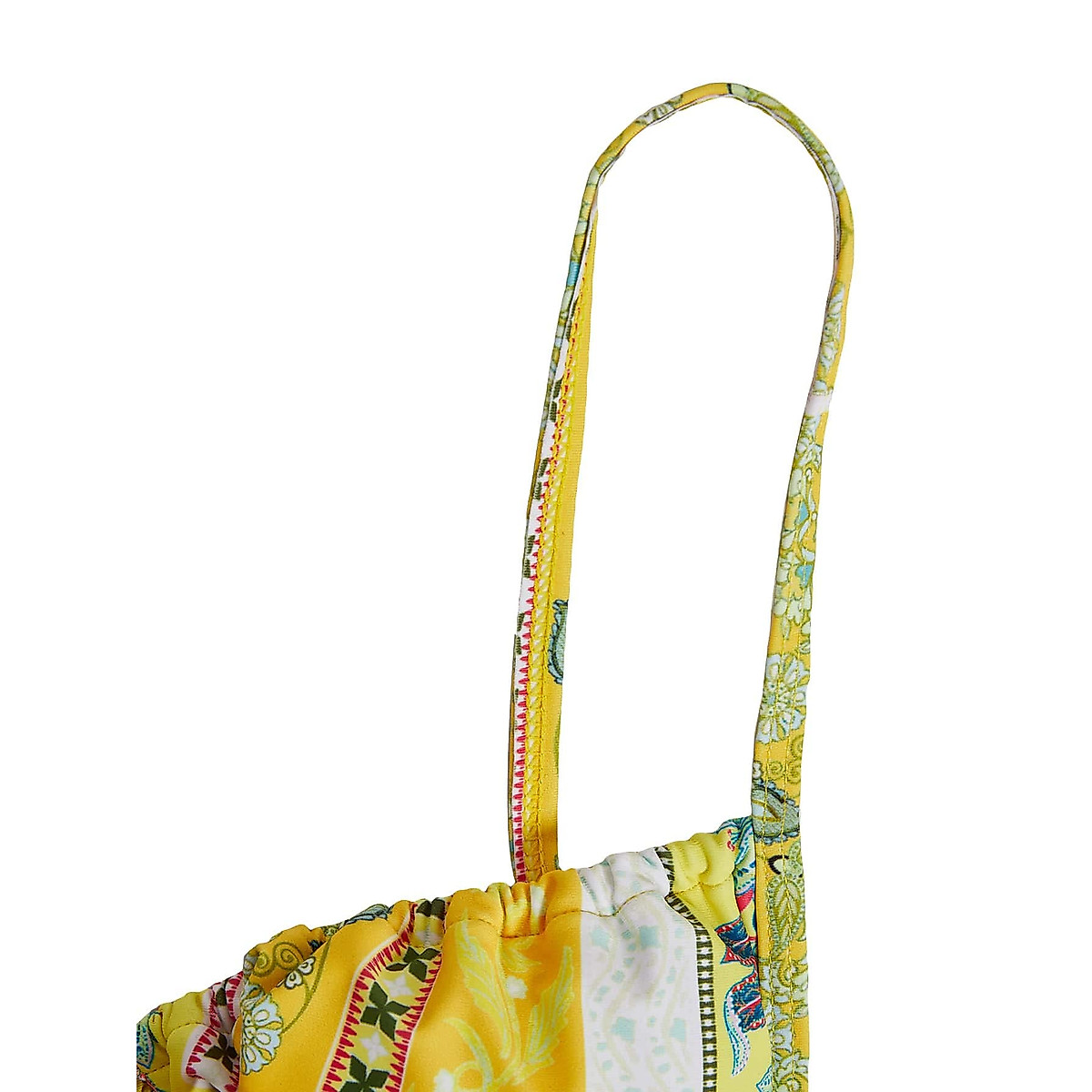 WDIRARA Women's Floral Print Tie Side Swimwear Straps Bikini Sets Swimsuits Yellow Floral M