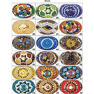 DEMMEX - 7 Big Globes Turkish Moroccan Mosaic Floor Lamp Light, Bohemian Boho Tiffany Mosaic Floor Lamp with North American Plug & Socket, 55" (Customize)