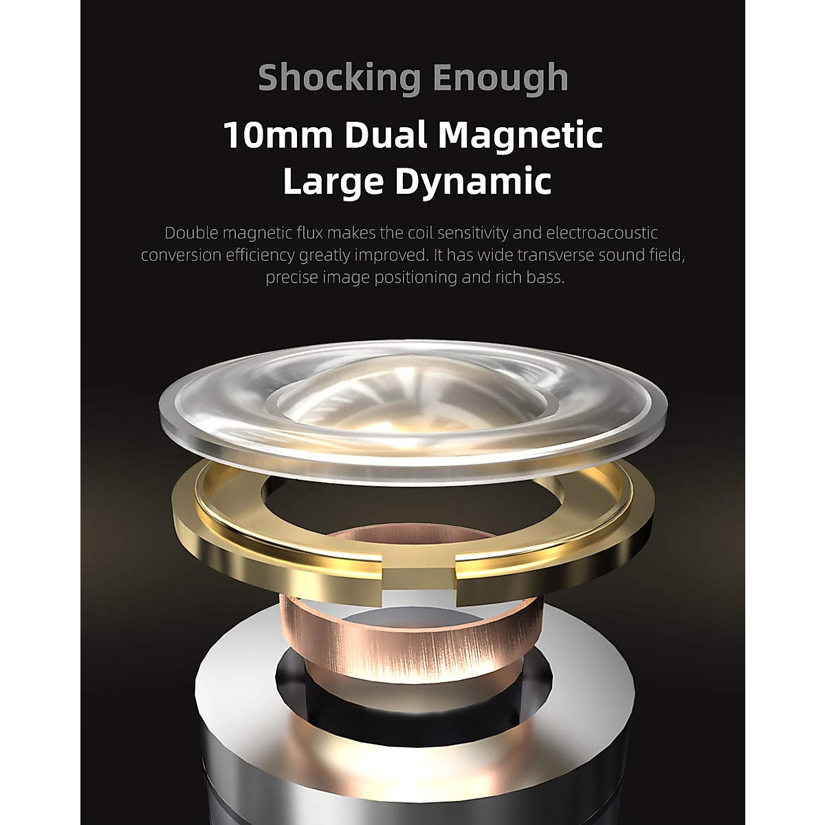 CCA C10 Pro in-Ear Monitor,HiFi 1DD 4BA Hybrid Five Drivers in-Ear Earphone,Aluminum Alloy Shell+Resin Cavity Wired Earbuds with 0.75mm CPin Gold Plated Detachable Cable (No Mic, C10pro Black)