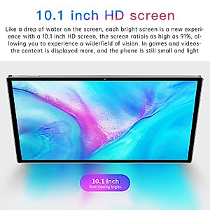 Jectse 10.1 Inch Tablet, 8GB RAM 128GB ROM Dual SIM Octa Core Tablet Android Tablet with 8MP 13MP Dual Camera, Gaming Tablet Computer for Kids (Grey)