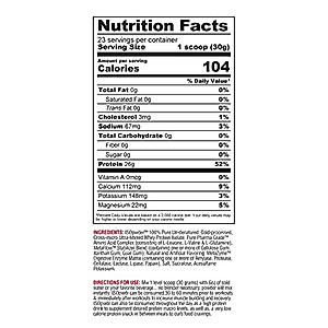 Metabolic Nutrition Whey Protein Isolate ISO PWDR Butter Pecan Cookie, 1.54lb, 23 Servings, 26g Protein, Fast Digesting, Zero Carbs, Delicious Flavor, Very Low Carbs & Fat, Zero Lactose