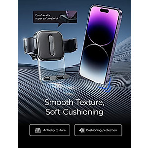 LISEN Vent Phone Mount for Car [Smooth Silicone Protection] Universal Car Vent Phone Holder Mount for Car with Newest Extension Clip for iPhone 14 13 12 11 X XR XS Pro Max Mini 8 7 6 Plus and More