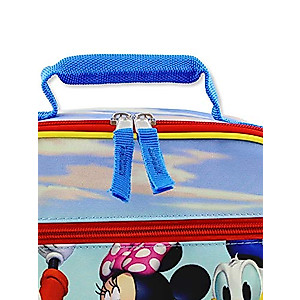 Disney Mickey Mouse Boys Girls Toddler Soft Insulated School Lunch Box (One Size, Red/Blue)
