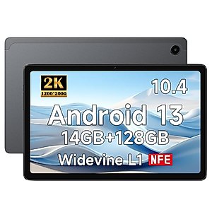 ALLDOCUBE iPlay50 Android 13 Tablet 10.4" Widevine L1 14GB(6+8) RAM 128GB ROM 512GB Expandable 2000×1200 IPS Unisoc T618 8-core CPU 4G LTE Dual SIM 6000mAh GPS 5MP/8MP