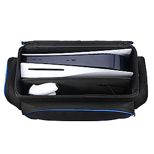 PDTXCLS DRZERUI Carrying Case for PS5, Travel Bag for Playstation DualSens Controller, PS5 Games, Console Base and Gaming Accessories