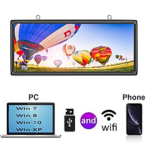 PH6 mm Outdoor LED Sign,40" x 18" Full Color Programming Support Texts, Images and Video Display.HIGH DEFINITION & HIGH BRIGHTNESS