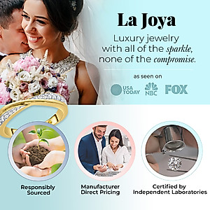 La Joya 1/4 CT TW Certified Lab Created Diamond Bands for Women - Solid 10k White Gold Diamond Wedding Rings, Anniversary Bands, Promise Rings And Stackable Bands - Women's Diamond Ring Size 7.5