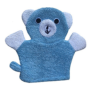 Cute Baby Kids Bath Sponge/Mitt/Glove Set of 4 Cartoon Rabbit/Frog/Duck/Bear