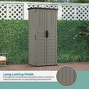 Suncast BMS1250SB Vertical Storage Shed, Stoney