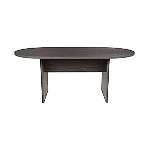 Flash Furniture Jones 6 Foot (72 inch) Oval Conference Table in Rustic Gray
