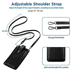 OUTXE Small Crossbody Phone Bag for Women Cellphone Purse Girls Mini Black