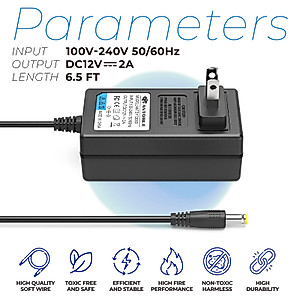 AC Adapter Charger for Seagate Freeagent & WD Western Digital External Hrad Drive HDD 6.5 Ft Power Cord