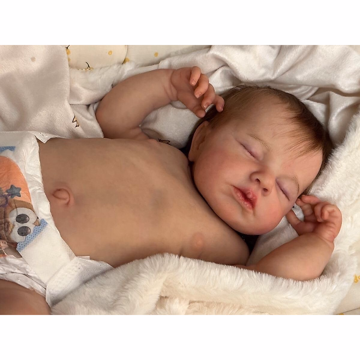 Angelbaby Reborn Baby Dolls Silicone Full Body Loulou 20inch Realistic Sleeping Newborn Boy Doll That Look Real Babies New Born Doll Waterproof Cute Handmade Visible Veins Bebe Lifelike Dolls