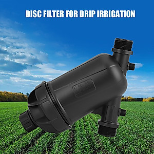 DEWIN Drip Irrigation Filter - 1'' Water Filter Disc Filter, 120 Mesh 130 Micron Level Drip Irrigation Accessory for Agriculture Garden Lawn Watering