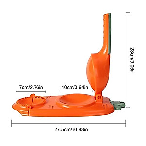 2 In 1 Dumpling Maker Machine, 2023 New Kitchen Dumplings Making Tool, Manual Dough Presser Dumpling Wrappers Press Wrapper for Dumplings, Wonton(Orange)