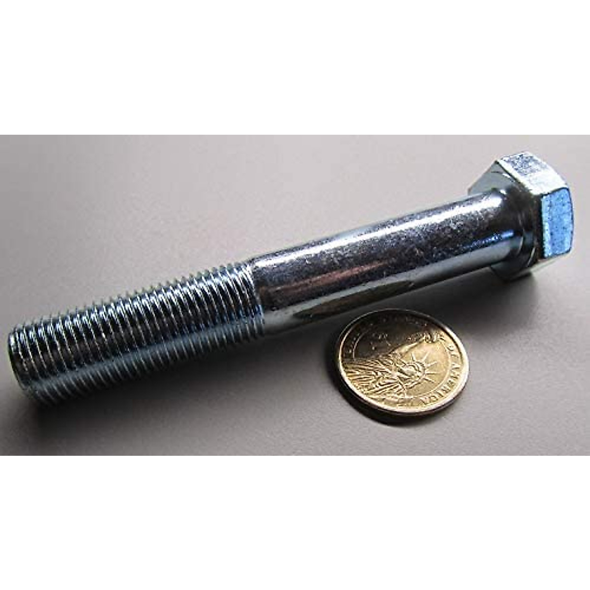 Class 8.8 Zinc Plated Steel Hex Head Bolts PT M16 x 1.5 mm x 100 mm Long 3 pcs.