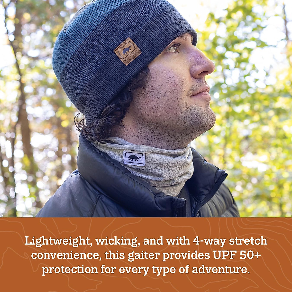 Turtle Fur Stria Totally Tubular Neck Gaiter, UPF 50+, Multifunctional Headwear, 10+ Ways to Wear, Eclipse