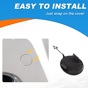 Front Bumper Tow Hook Cover Towing Eye Cap Fit for Chevrolet Malibu 2013 2014 2015 (Unpainted, Right Passenger Side)