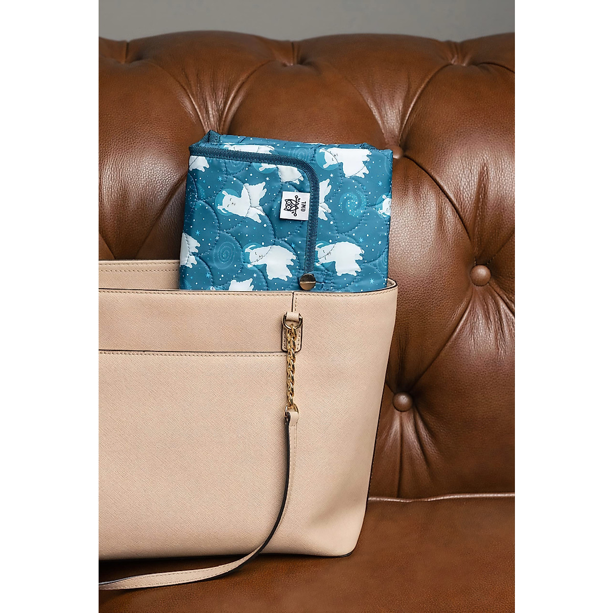 Baby & Toddler Travel-Friendly Padded Change Pad with 100% Organic Cotton Lined Interior, an O.W.L Product