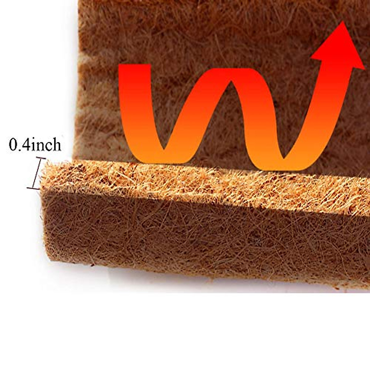 Hamiledyi 2Pcs Reptile Carpet Natural Coconut Fiber Carpet Mat for Pet Terrarium Liner Reptile Supplies for Lizard Snake Chamelon Turtle Bedding Bunny Rabbit Mat