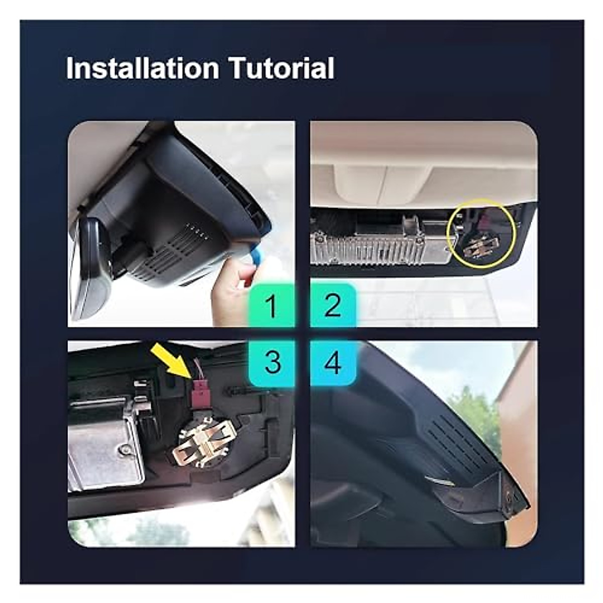 Fitcamx 4K Car DVR Dash Camera Dashcam Compatible with Landrover (Color : Black, Size : 4K Dual Cam 128GB)