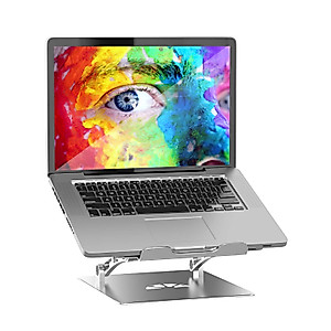 Anivia Laptop Stand,Adjustable Laptop Computer Stand Portable Foldable Laptop Riser Metal Holder Compatible with 10 to 17 Inches Notebook Computer, Silver