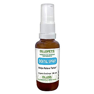 OLLOPETS Dental Spray, Organic Homeopathic Remedy for All Pets, 1 Fl Ounce