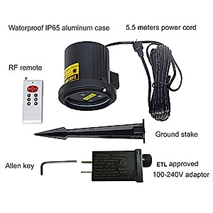 SUNYAO 3 Color Motion Laser Christmas Lights Projector with RF Remote,Outdoor Garden Laser Lights Moving RGB Stars Show for Christmas (RGB Motion)