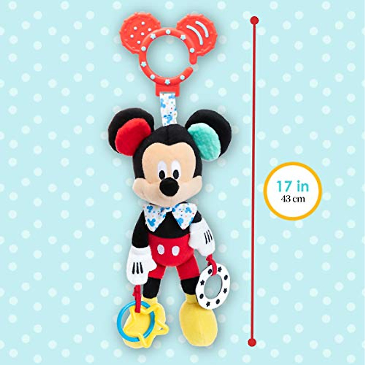 KIDS PREFERRED Baby Mickey Mouse On The Go Pull Down Activity Toy